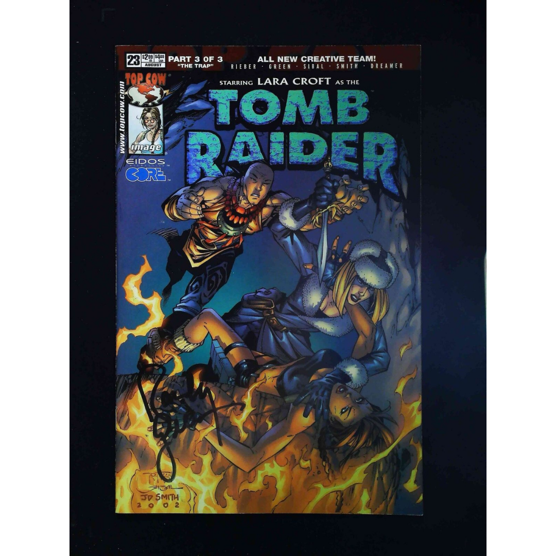 Tomb Raider #23 Top Cow Comics 2002 Vf+ Signed By Randy Green – retroforless